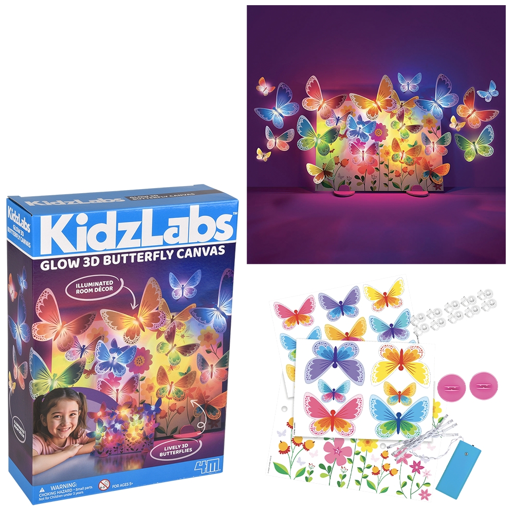 KidzMaker /3d Glow Butterfly Canvas