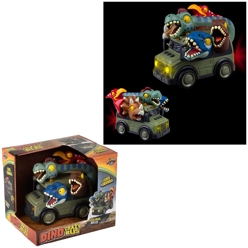 (T) Dinosaur School Bus With Lights And Sound