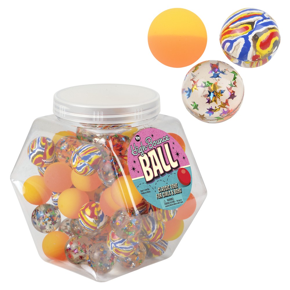 Hi Bounce Ball Assortment 1.5" 60 Pieces/canister