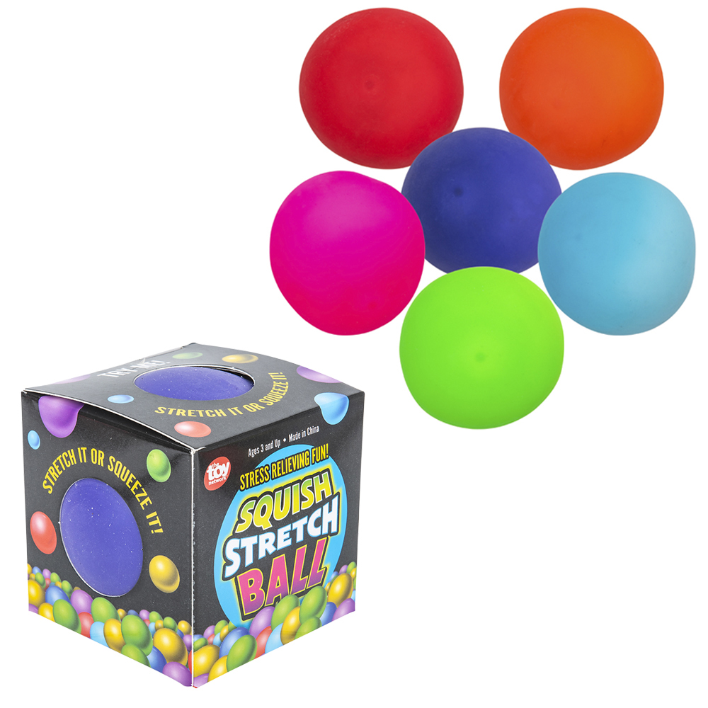 Squish Stretch Gummi Ball, 4", The Toy Network