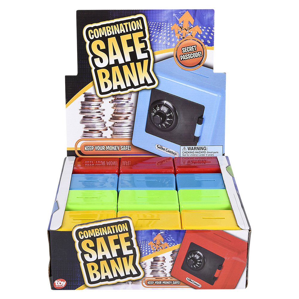 Plastic Combination Safe Bank 3.5"