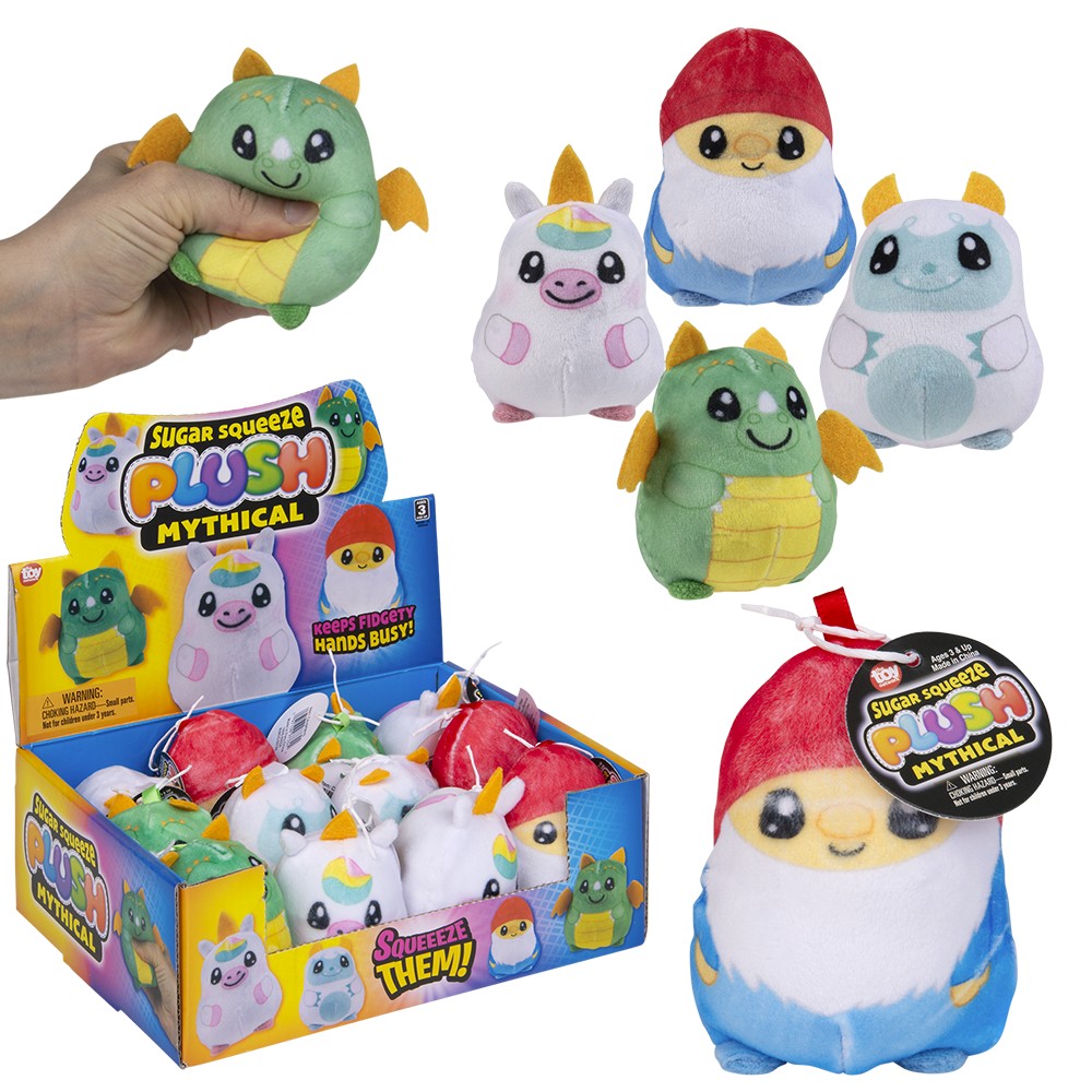 2.75" Sugar Squeeze Plush Mythical Assortment 12ct