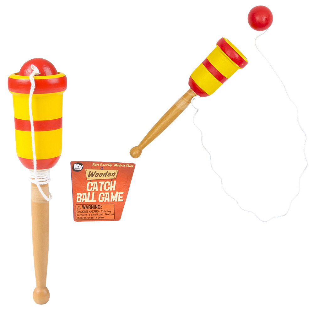 7.5" Wooden Catch Ball Game