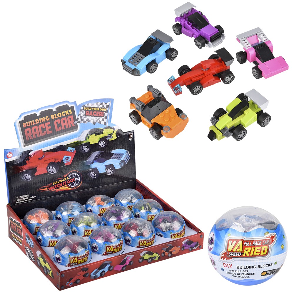 2.75" Building Block Pull Back Race Car
