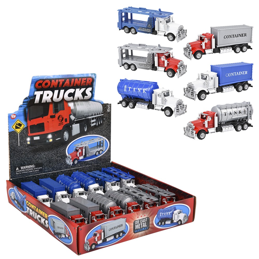 6" Die-Cast Container Trucks